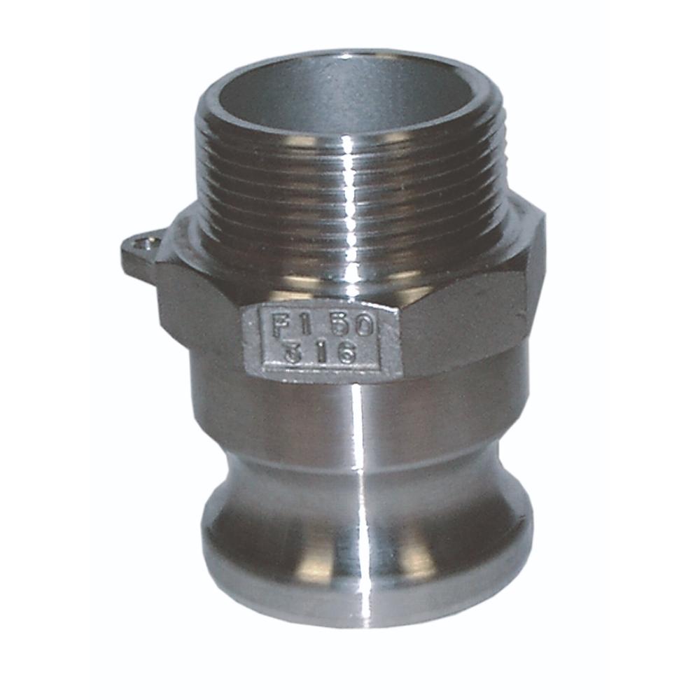 Stainless Steel Type F Camlock x BSPT Male – Century Hose & Couplings Ltd
